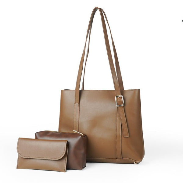 Bliss – Special Edition 3-Piece Tote Set (Brown) – HerChoice